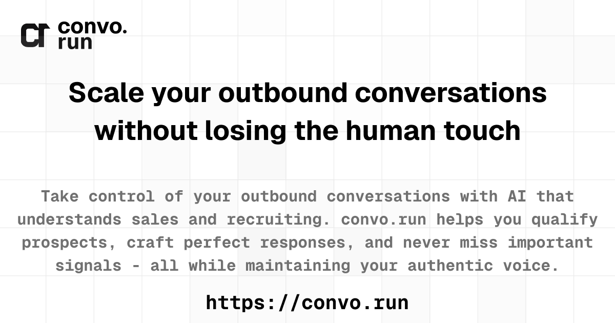 convo.run - AI-Powered Conversation Platform